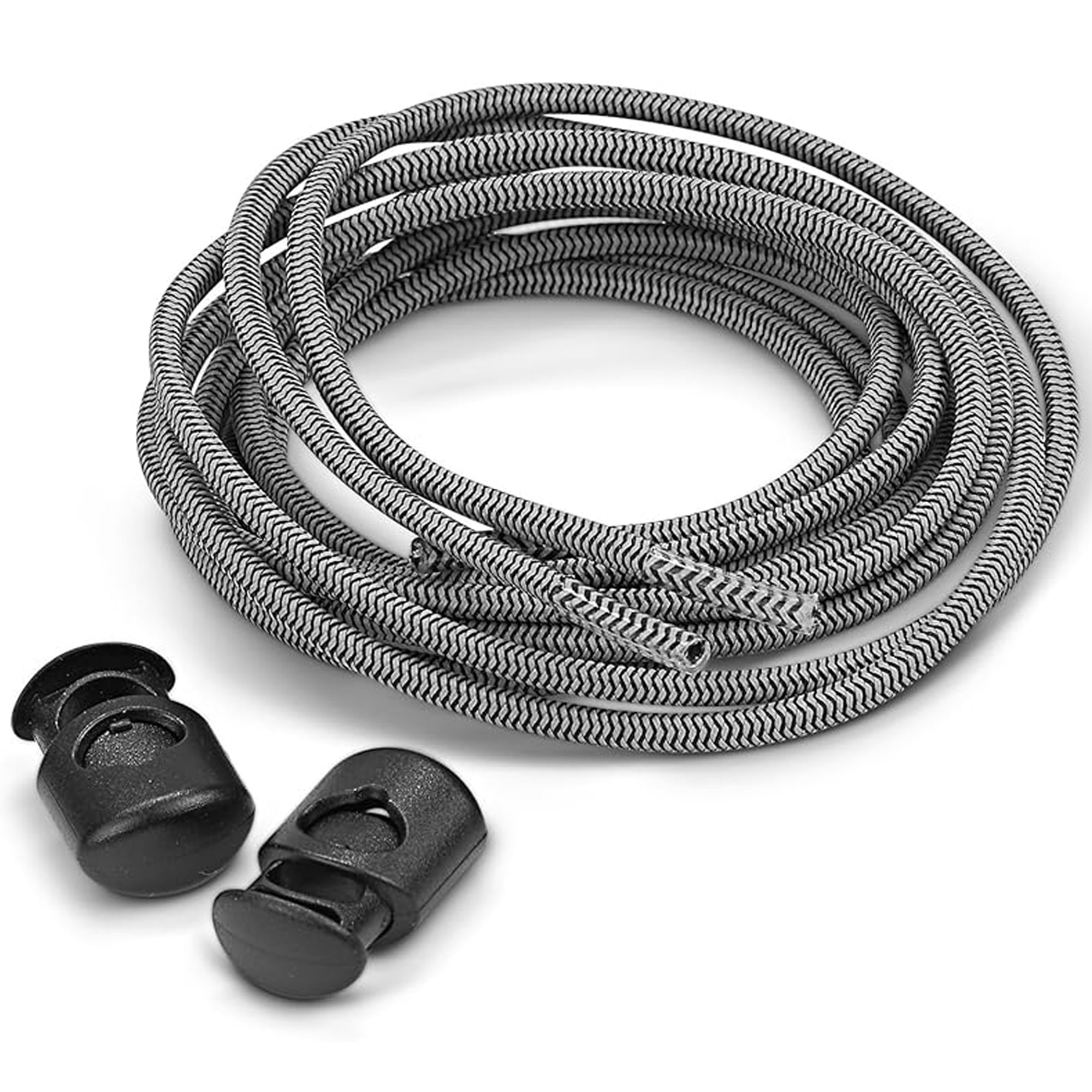 Sof Sole Reflective Lock-In Stretch Laces, Black, 1 Pair - Walmart.com