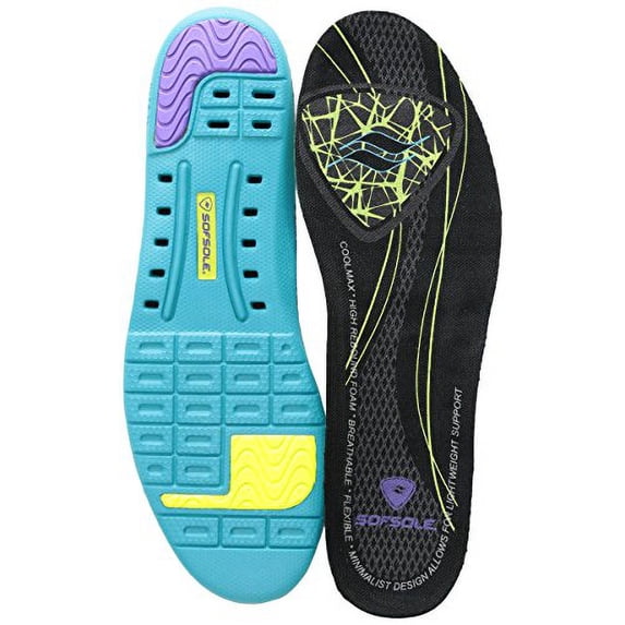 Sof Sole Thin Fit Lightweight Comfort For Low Arches Womens Insole Size ...