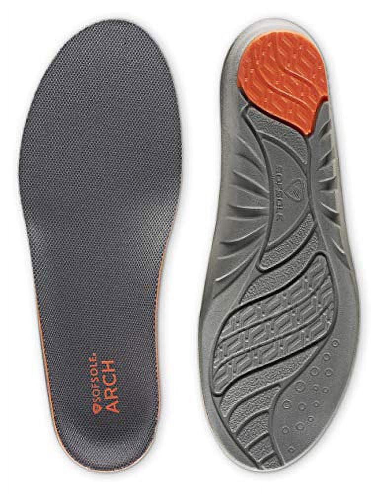 Sof Sole mens High Arch Performance Full-length Insole, Gray, Men s 7-8 ...