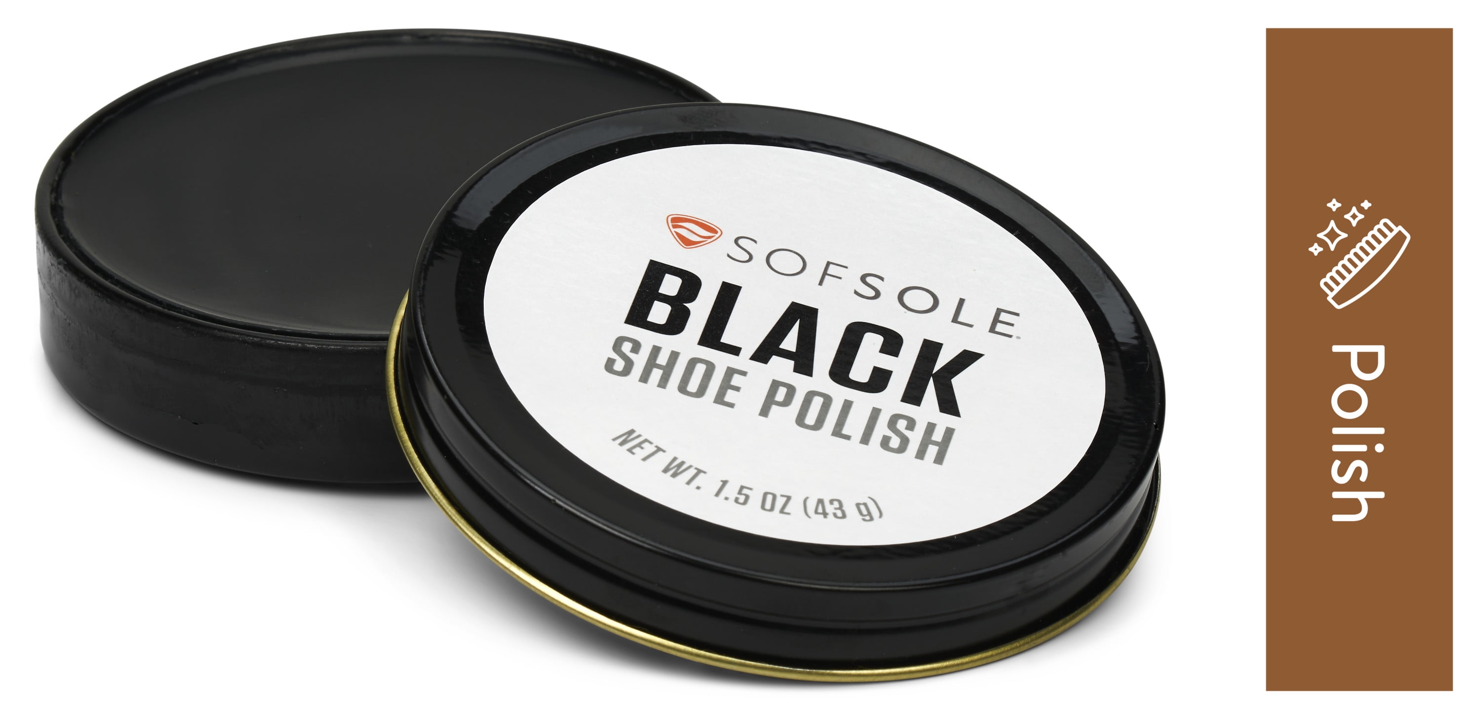 SofSole Shoe Polish Black 1.5 OZ 1.5 oz - Walmart.com