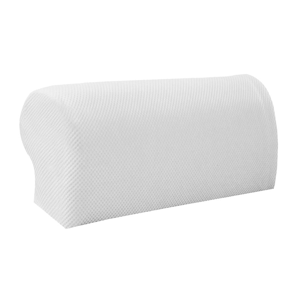 Sofa Arm Protectors Armrest Covers Stretch to Fit slip White - Walmart.com