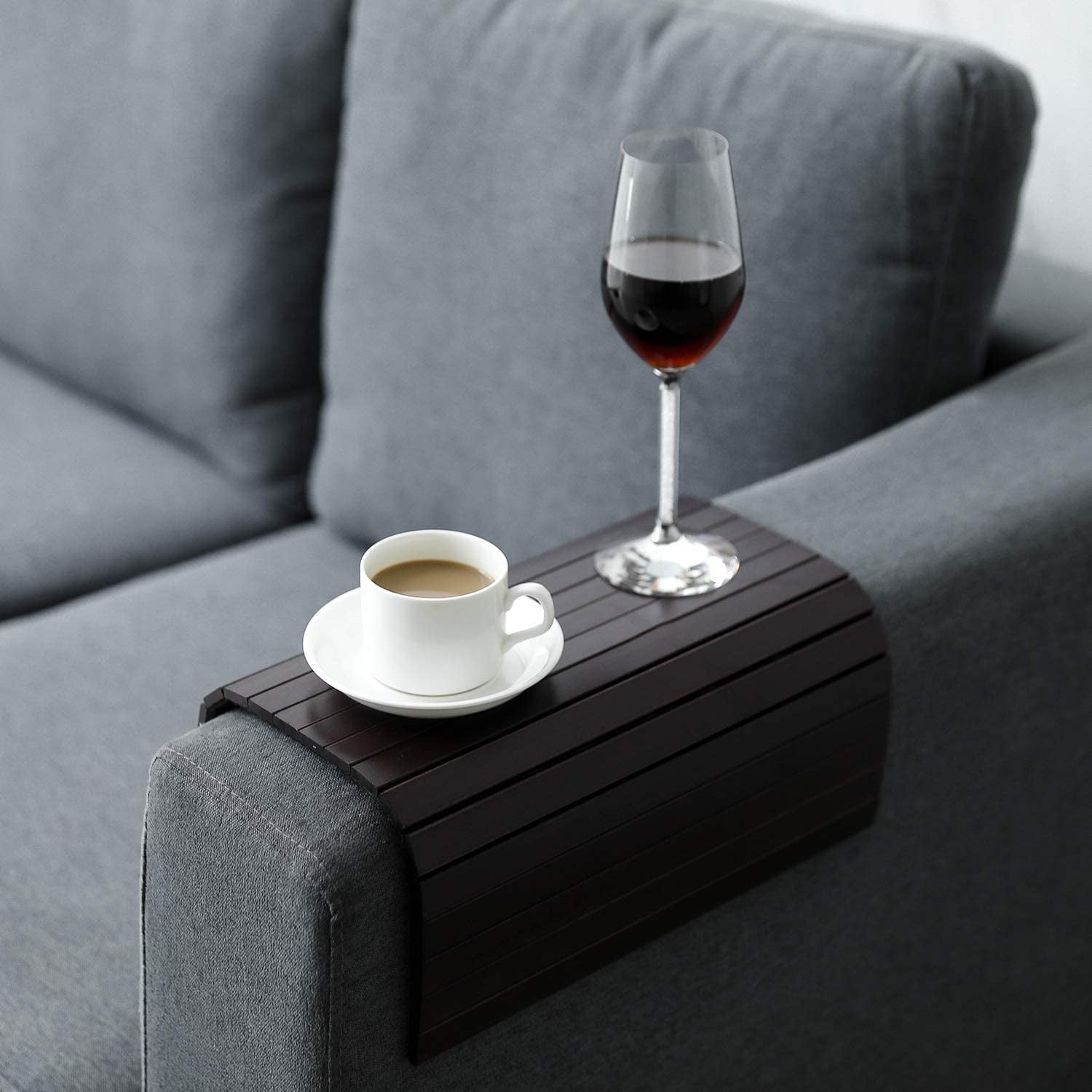 Sofa Arm Tray Table Flexible/Foldable Couch Arm Tray Armrest Table ...