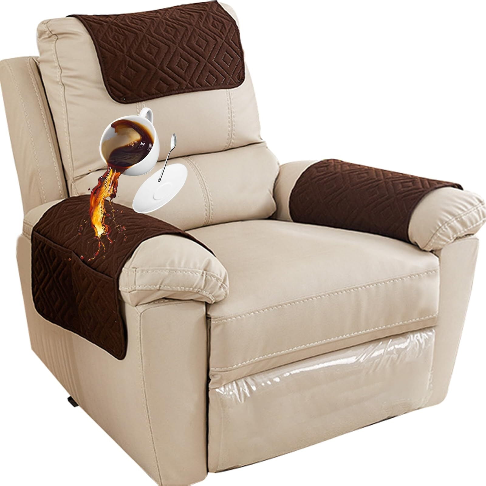 Sofa Armrest Cover, Headrest Cover for Recliner Chair Arm Cover ...