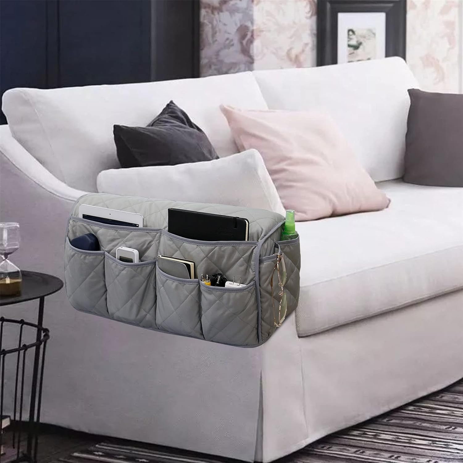 Sofa Armrest Organizer Waterproof Armchair Caddy Remote Control Holder ...