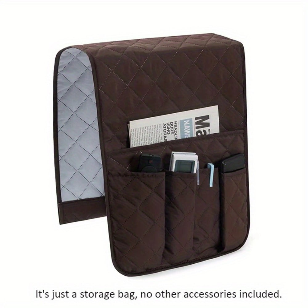 Sofa Armrest Organizer with 5 Pockets and Cup Holder Tray Couch ...