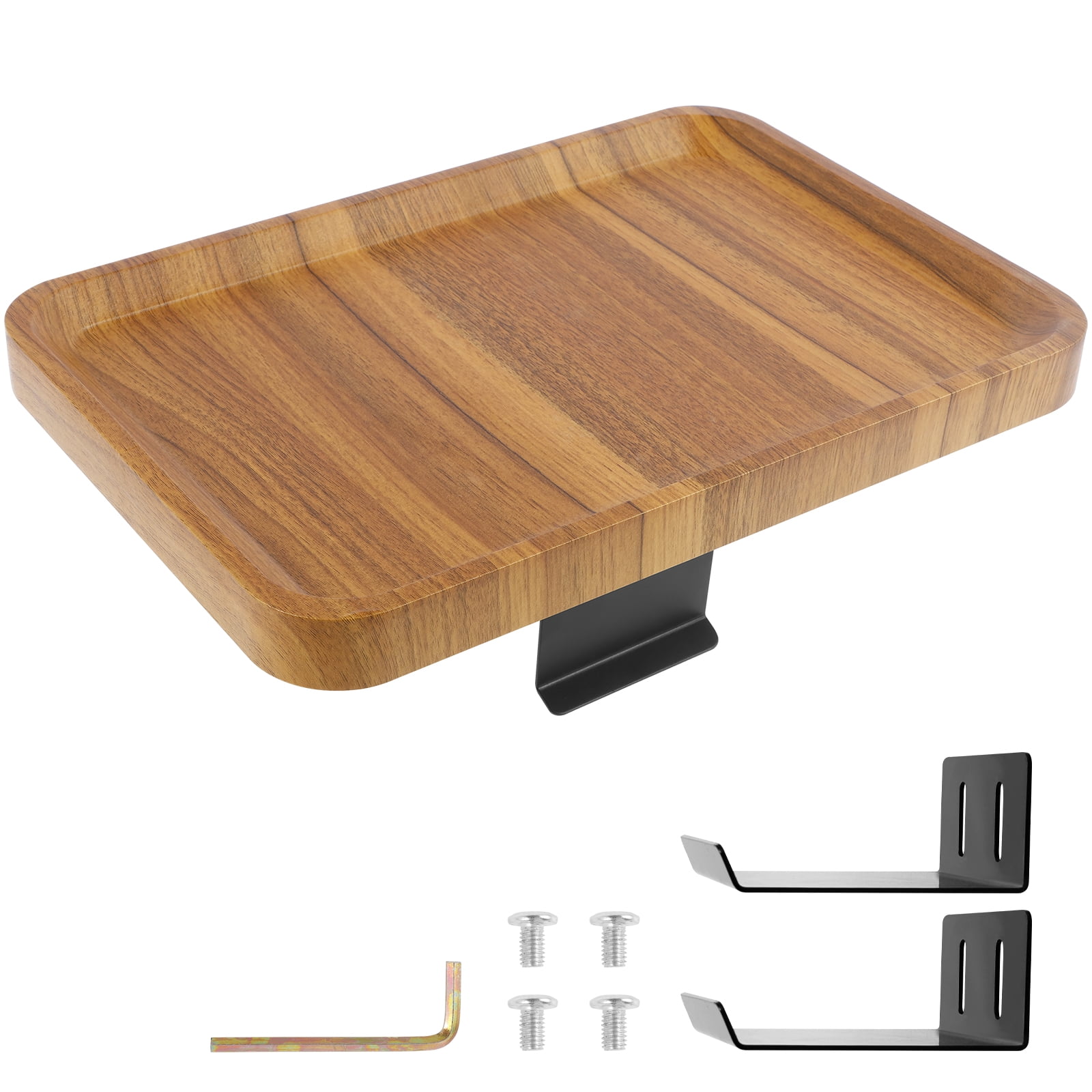 Sofa Armrest Tray Wood Couch Arm Table 5.5-15cm Width Adjustable Sofa ...
