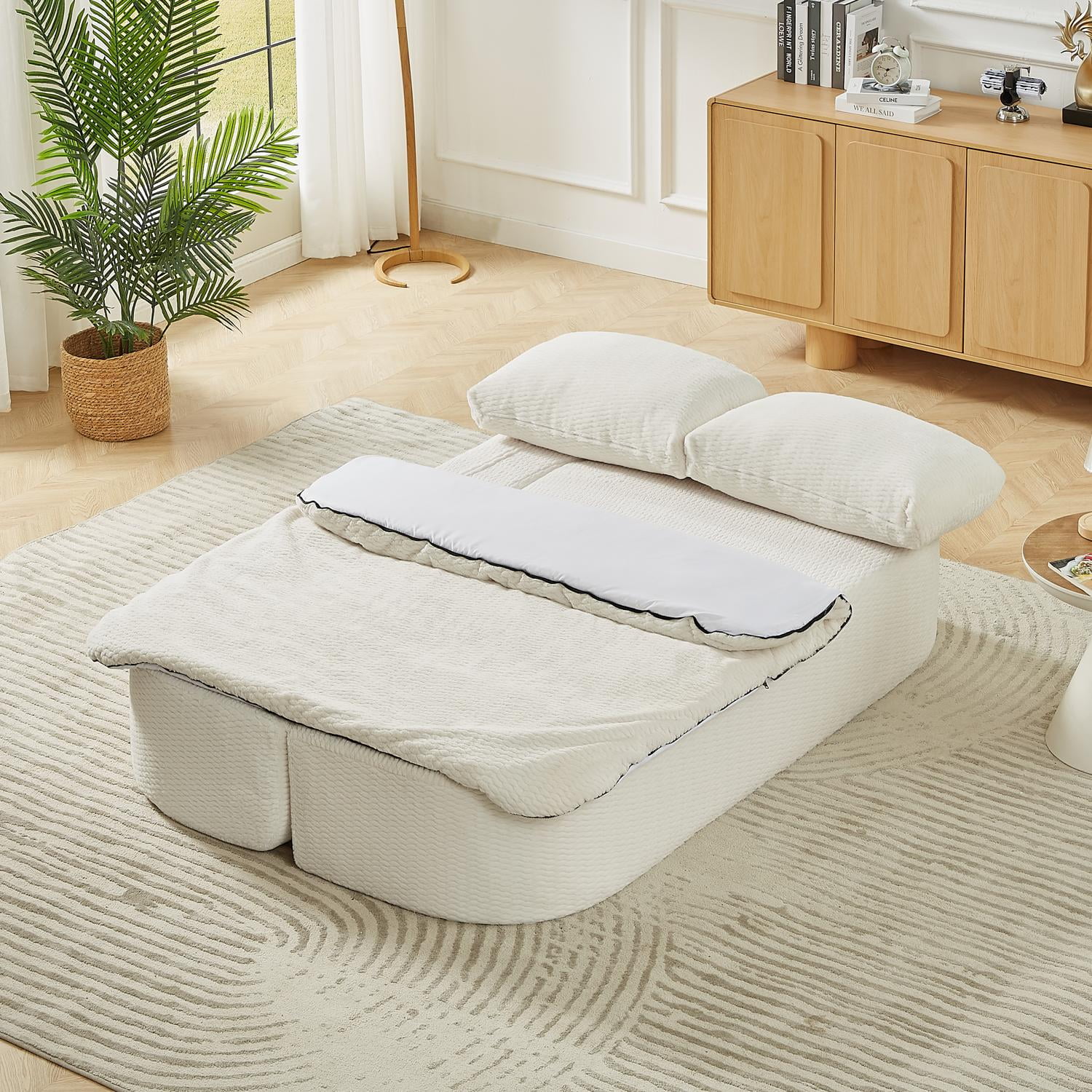 Sofa Bed, Futon, Floor Couch Convertible Compression Sleeper with Silk ...