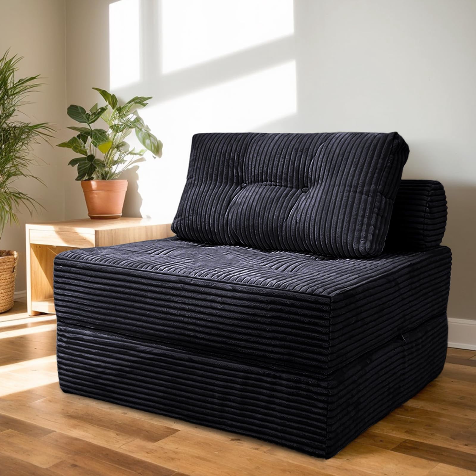 Sofa Bed Futon, Versatile Foldable Sleeper Chair with Pillow ...