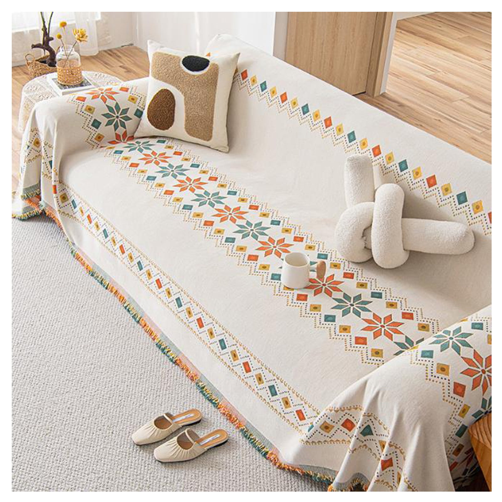 Sofa Blankets, Non-Slip L Shape Large Couch Throw Bedspread Couch Cover ...