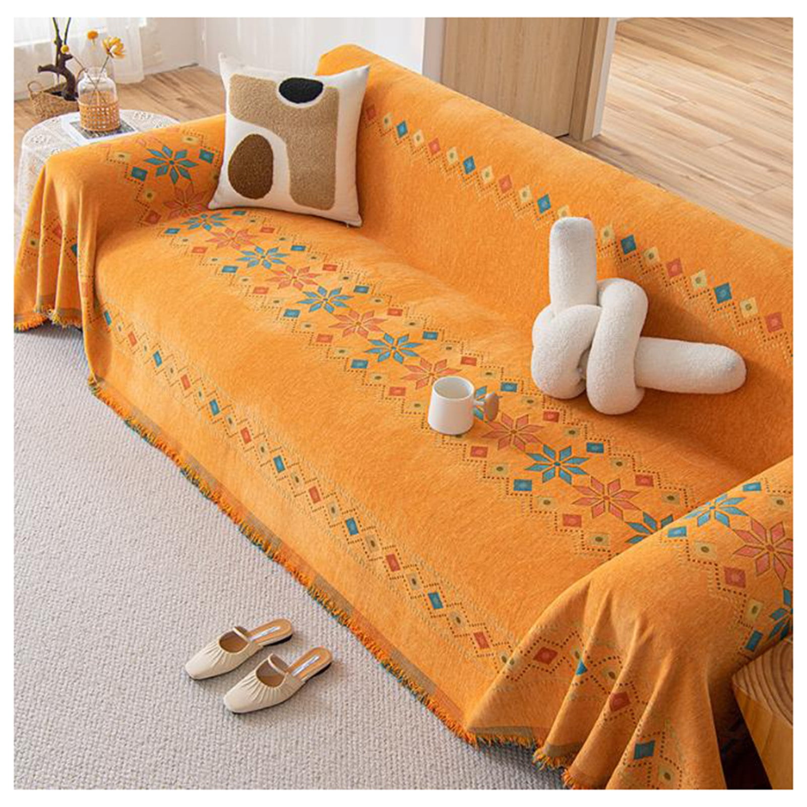 Sofa Blankets, Non-Slip L Shape Large Couch Throw Bedspread Couch Cover ...