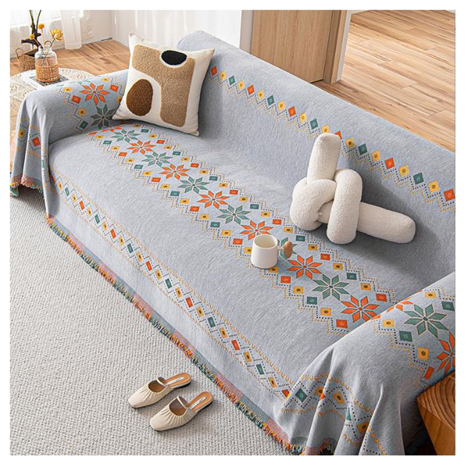 Sofa Blankets, Non-Slip L Shape Large Couch Throw Bedspread Couch Cover ...