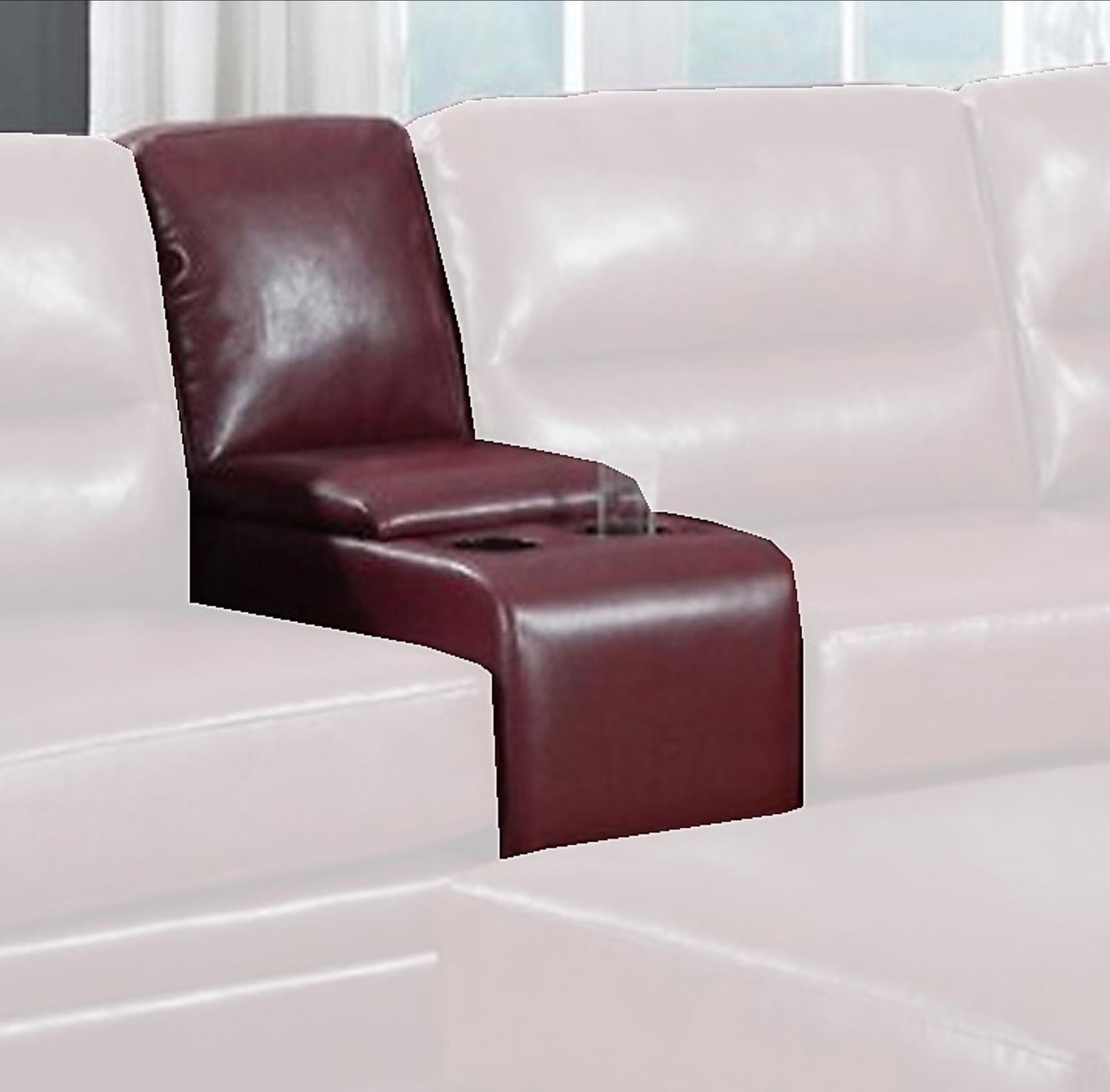Sofa -Bonded Leather Console-Color:Red - Walmart.com