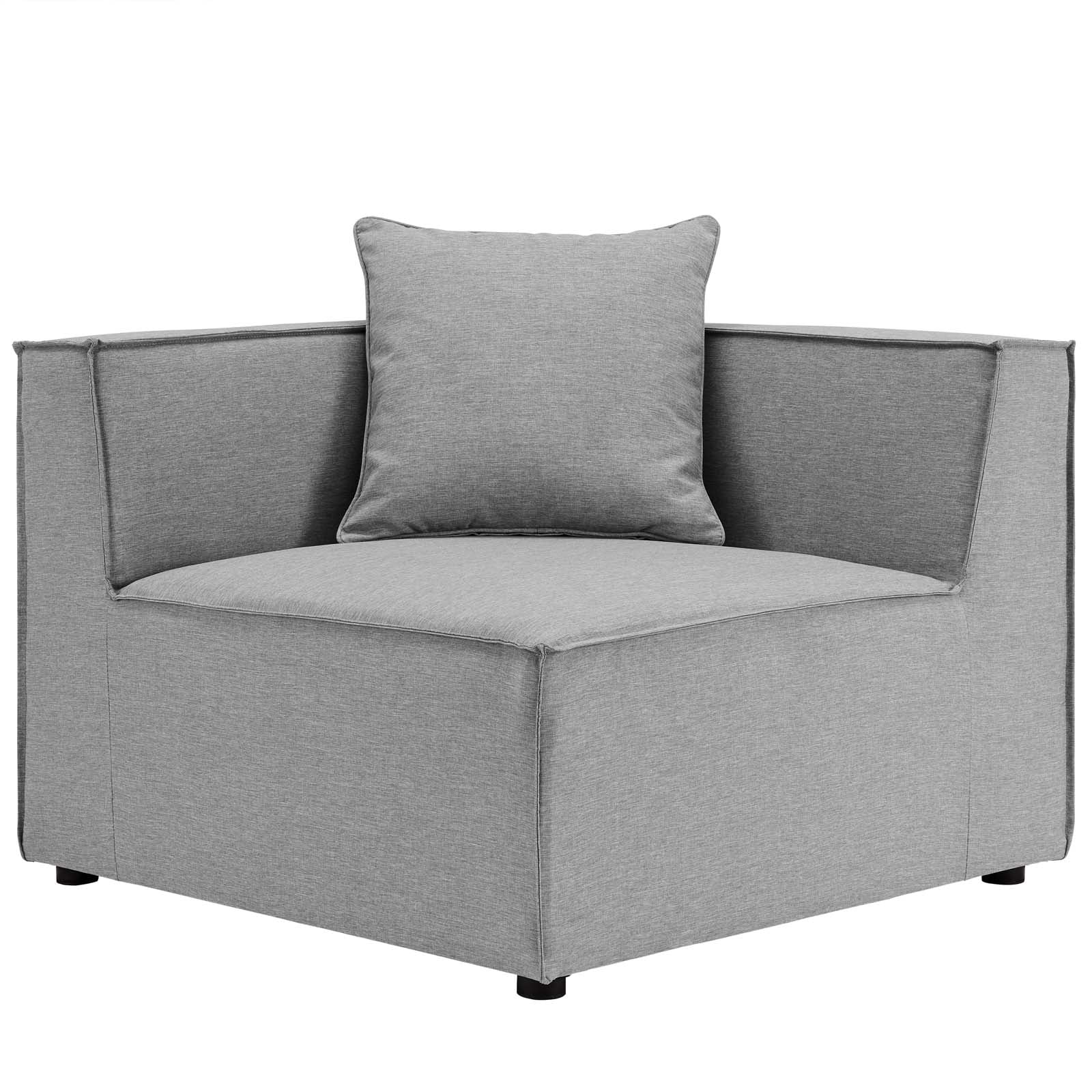Sofa Corner Chair, Fabric, Grey Gray, Modern Contemporary Urban Design ...