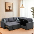 Sofa Couch Bed, Convertible Sofa Bed Sleeper with Armrests, Sectional ...