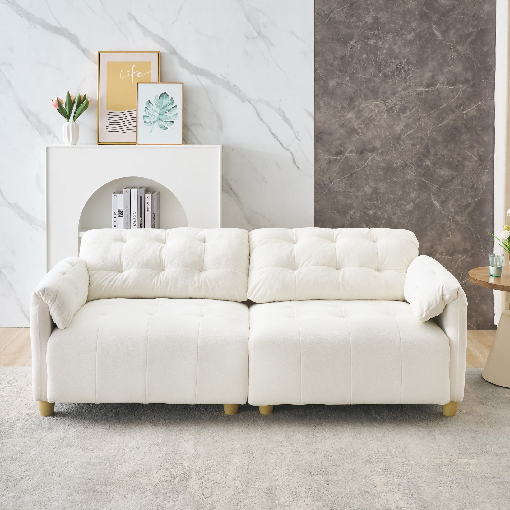 Sofa Couch, Cloud Loveseat Sofa Couches with Hidden Storage Space ...