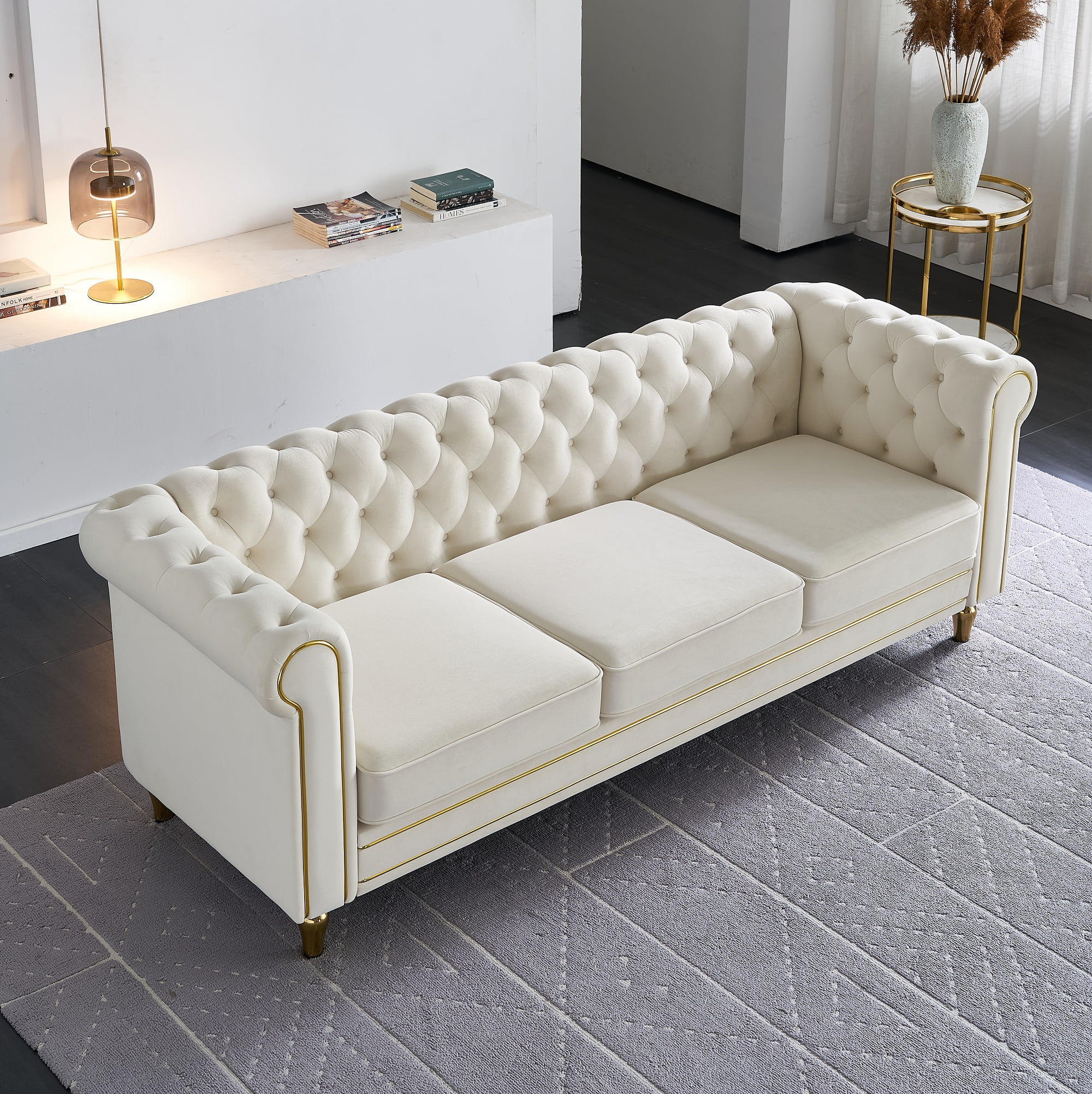 Sofa Couch for Living Room Comfy Couches Tufted Luxury Velvet Furniture ...