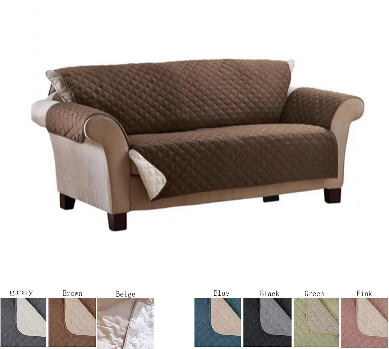 Sofa Cover 1 /2 /3 Seater Sofa Slipcover Chair Loveseat Couch Cover ...