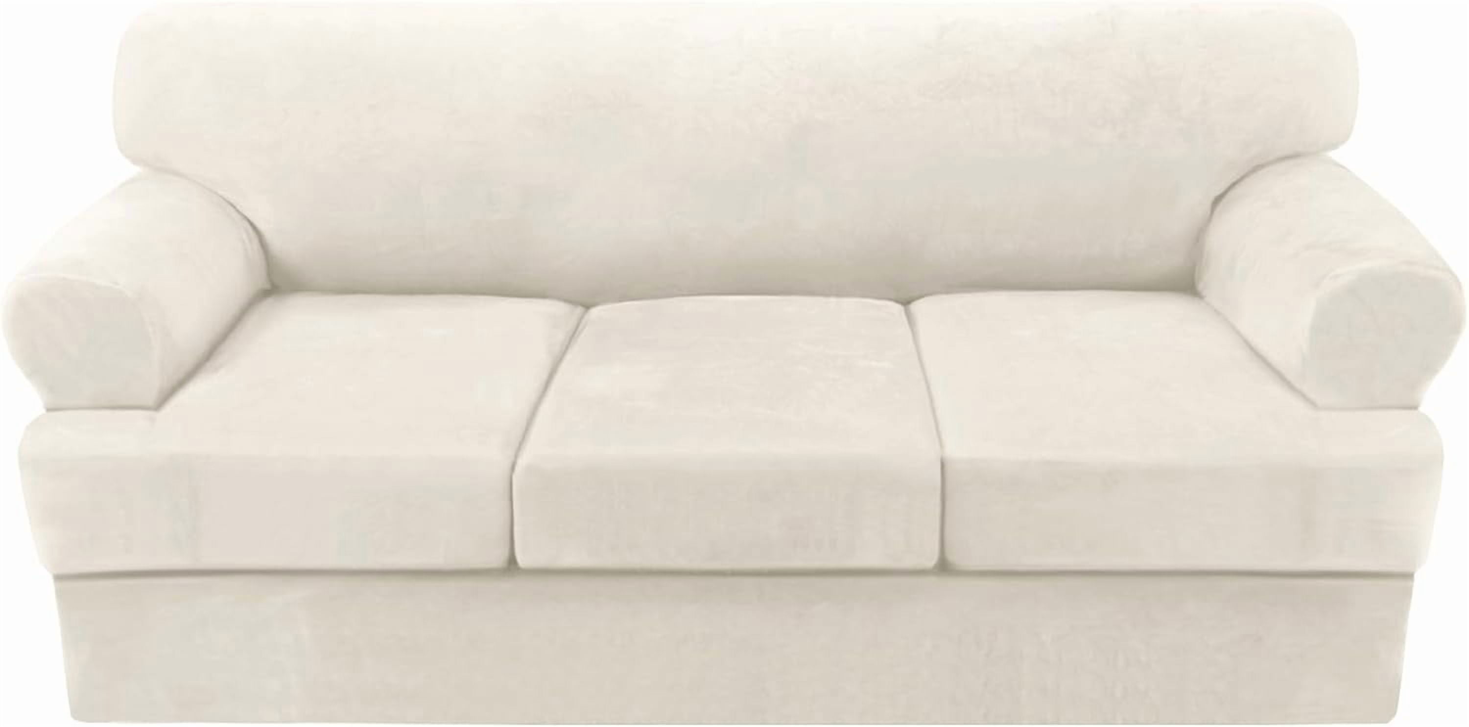 Sofa Cover 4 Piece T Cushion Sofa Slipcovers Couch Cover Furniture ...