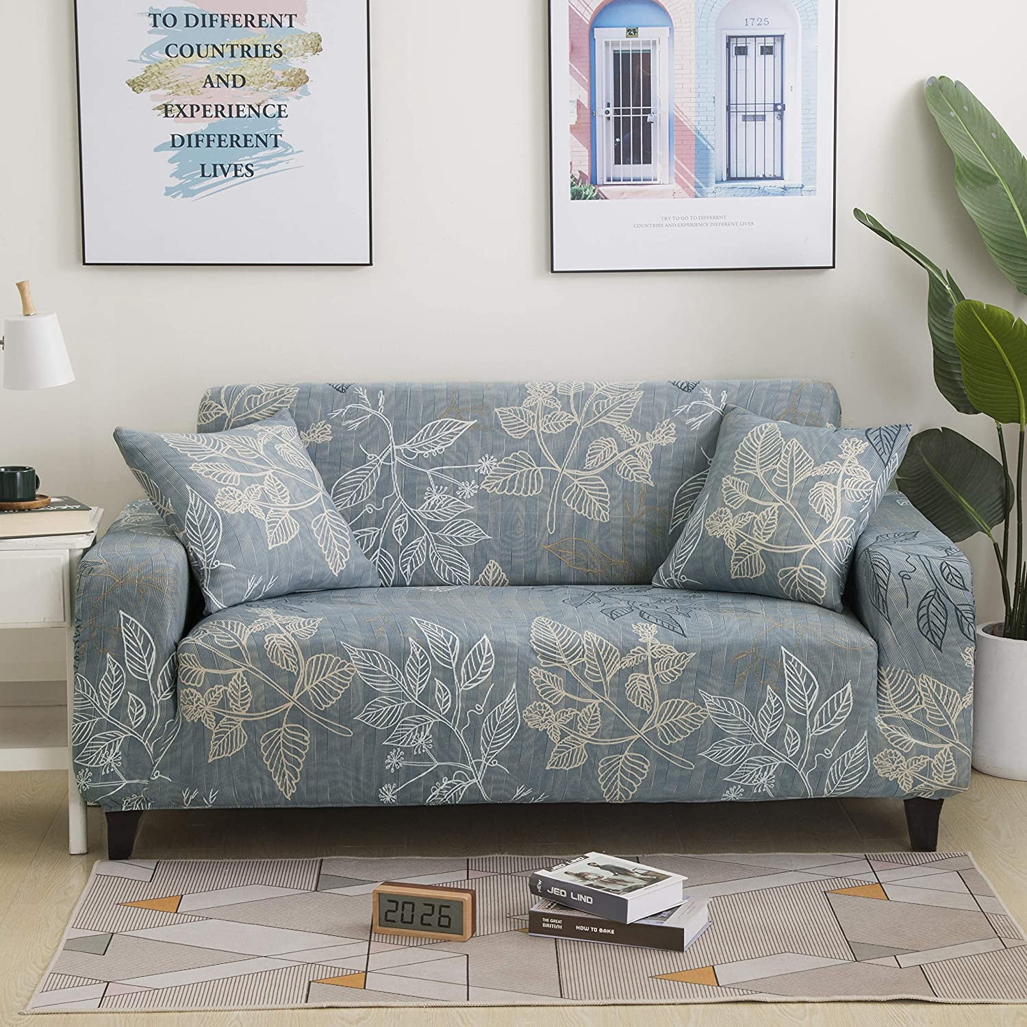 Sofa Cover Decoration Home Wavy Printing Pattern Big Sofas Home Cushion ...