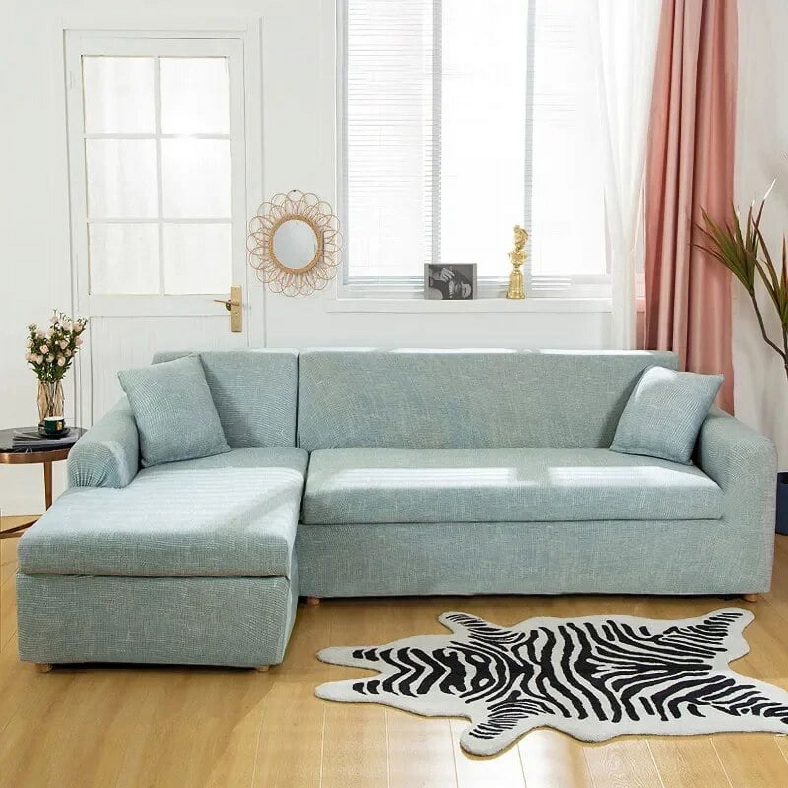 Sofa Cover Elastic Sofa Slipcover Chaise Longue Sectional Corner Couch ...