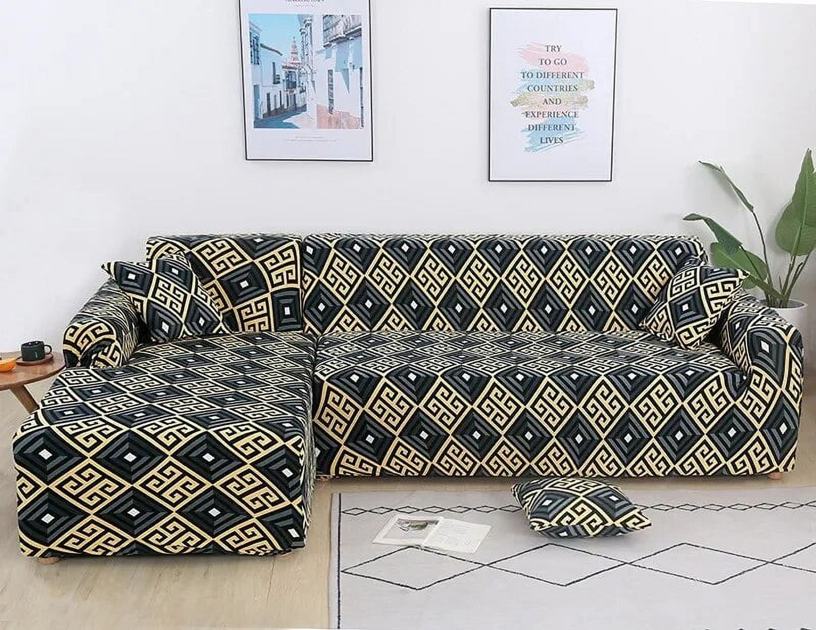 Sofa Cover Elastic Sofa Slipcover Chaise Longue Sectional Corner Couch ...