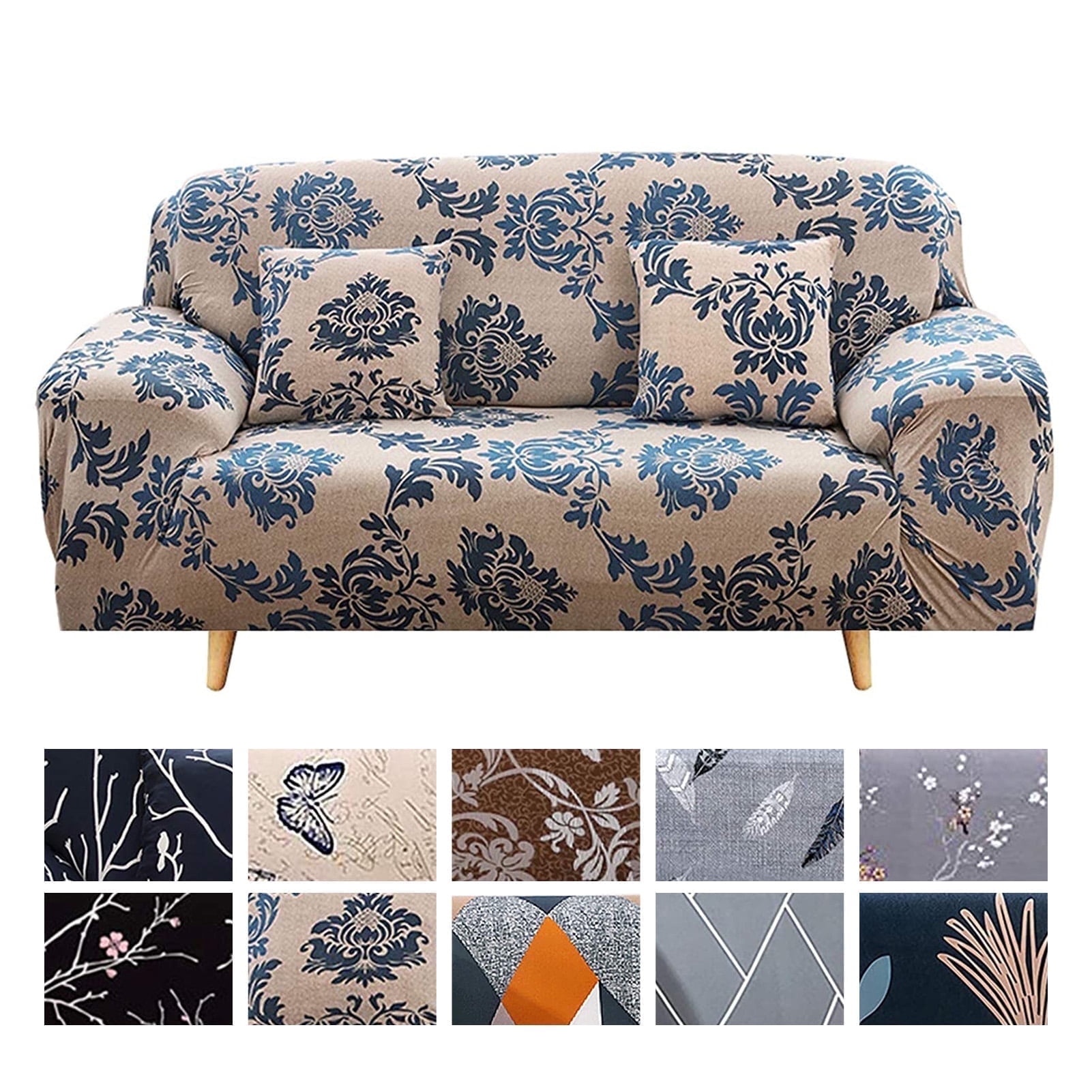 Sofa Cover Fit Stretch Slipcover Elastic Fabric Printed Pattern Chair ...