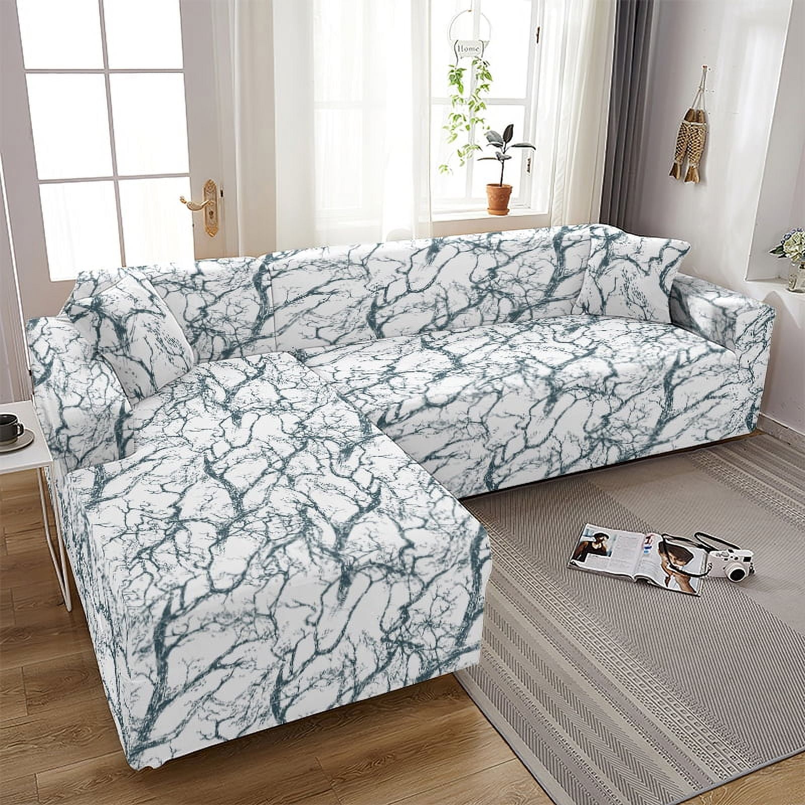 Sofa Cover For Living Room Stretch Printed Sofa Slipcover L Shape ...