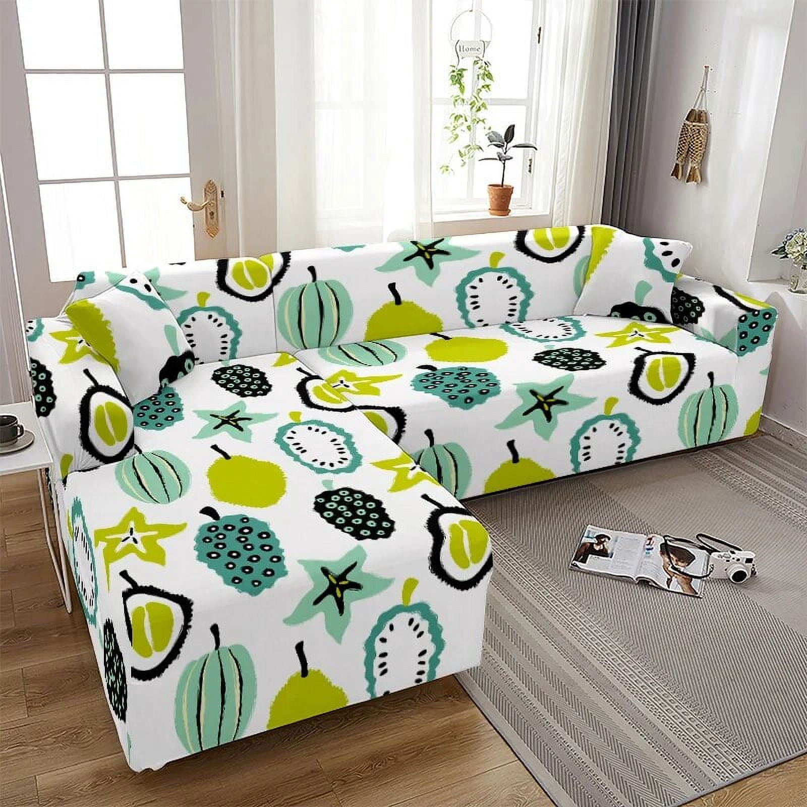 Sofa Cover Geometric Elastic Sofa Cover for Living Room Shaped Chaise ...