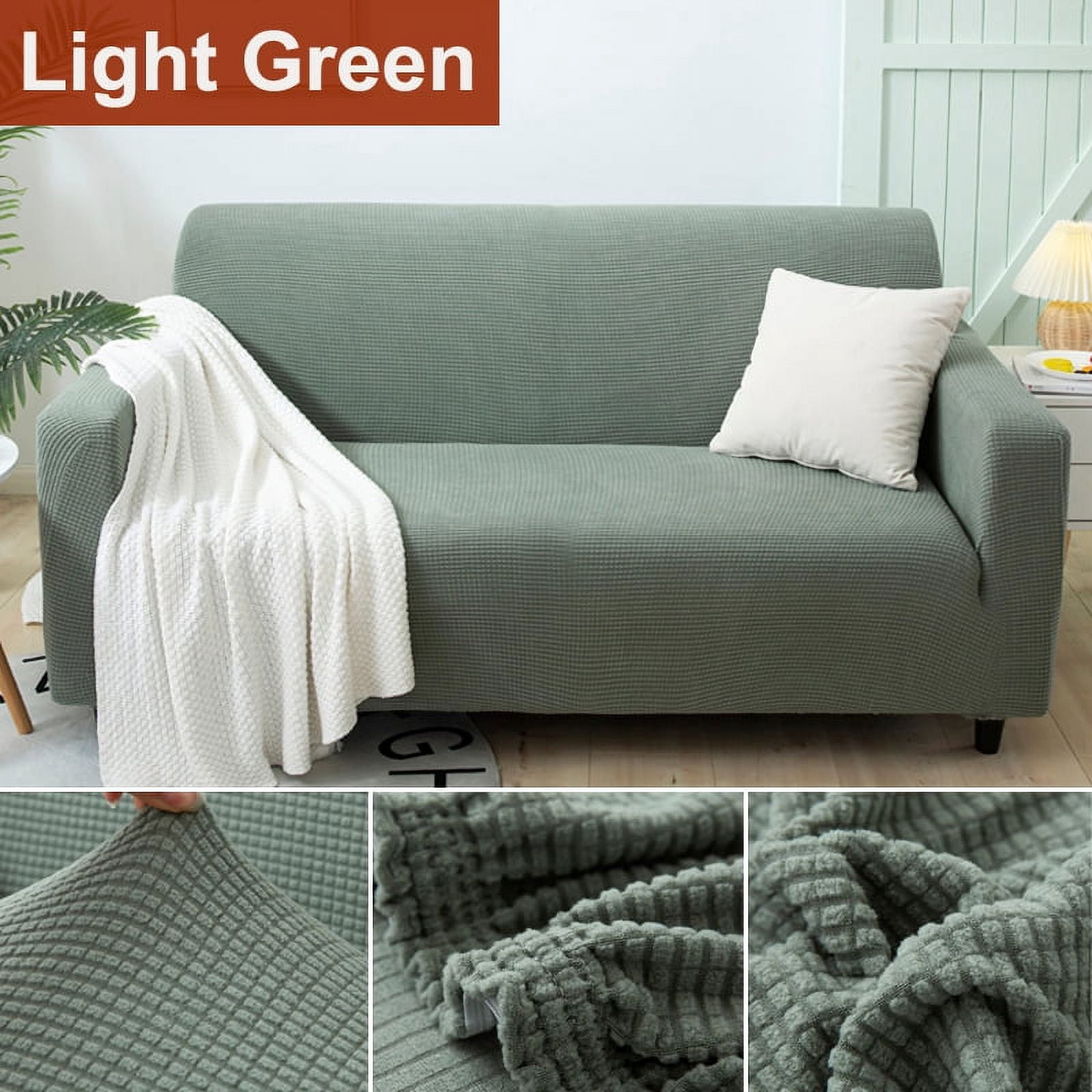 Sofa Cover for Living Room Thick Elastic Polar Fleece Cover for Sofa ...