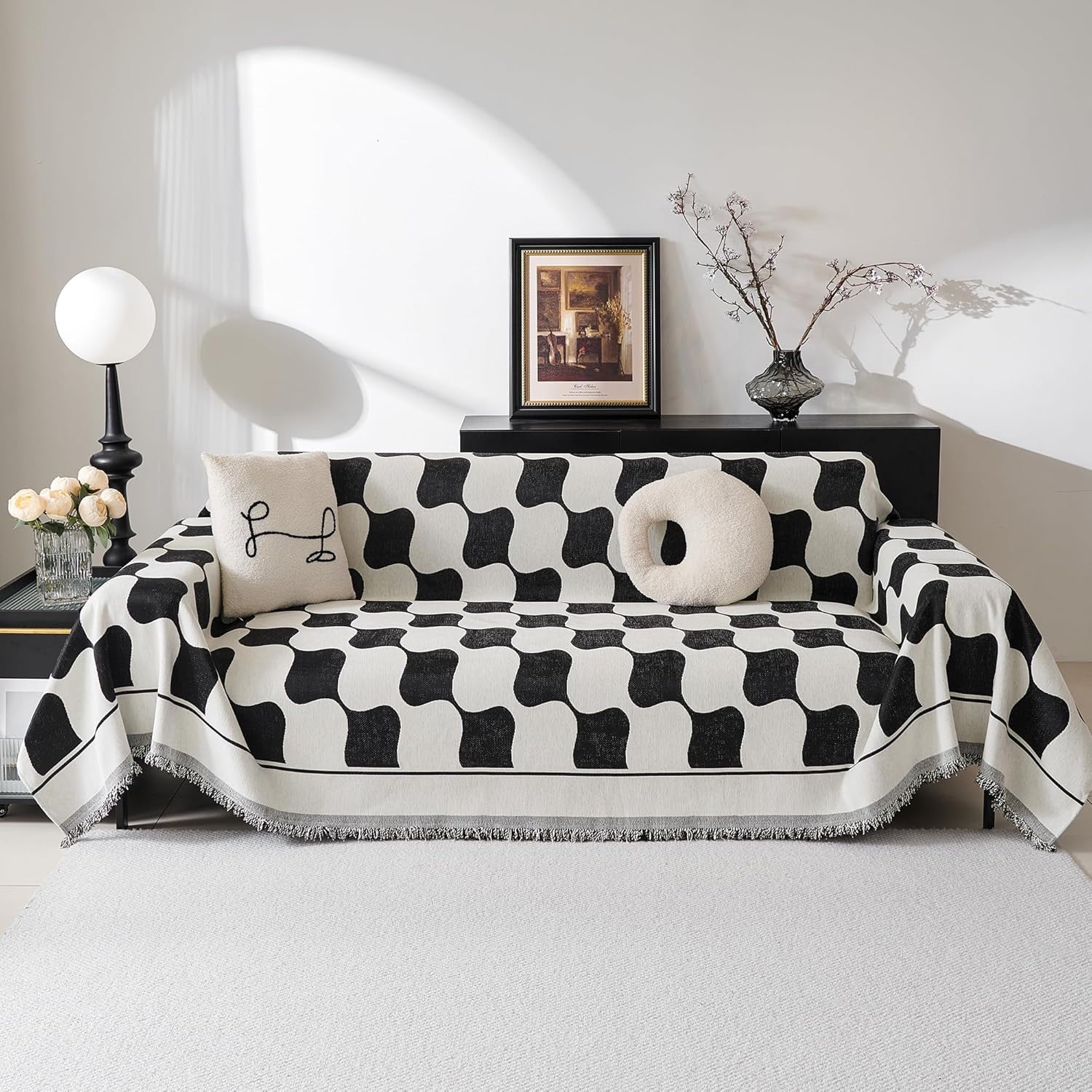 Sofa Covers Single Couch Cover for Dogs, Modern Jacquard Chenille Sofa ...