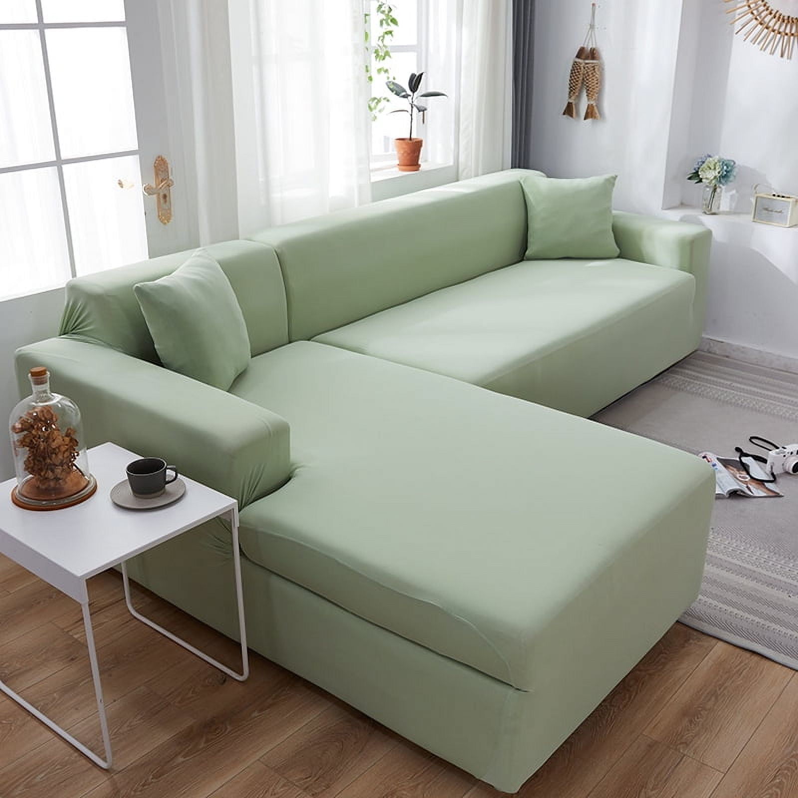 Sofa Covers for Living Room Elastic Solid Corner Couch Cover L Shaped ...