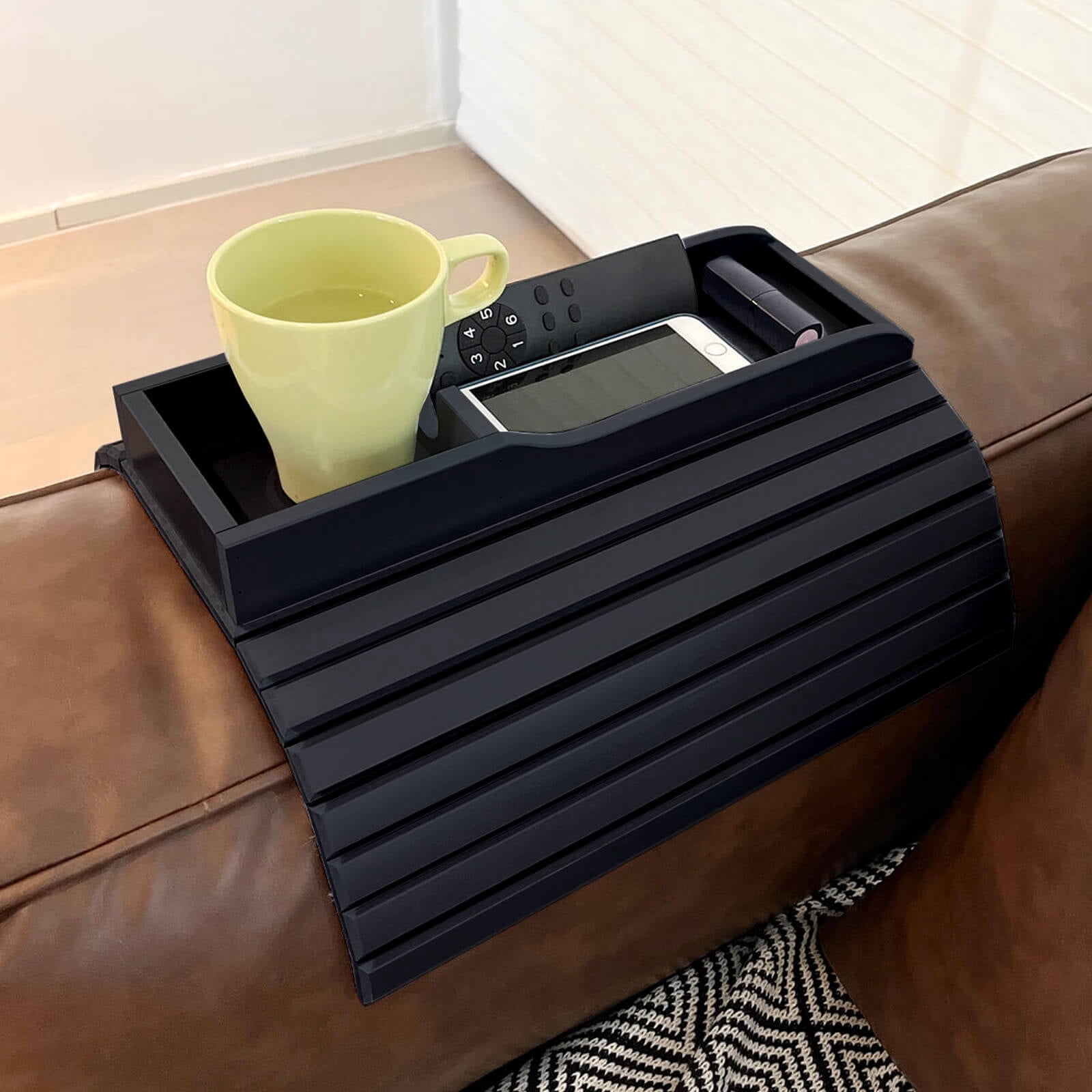 Sofa Cup Holder Arm Tray, Armrest Tray Table for Couch, Tv Table Tray ...