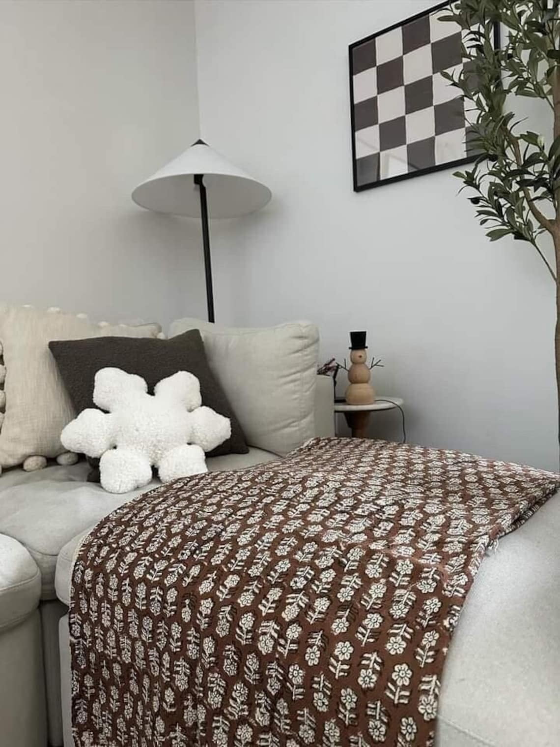 Sofa Décor Room Décor Handmade Throw Handblock print Throw Cotton Throw ...