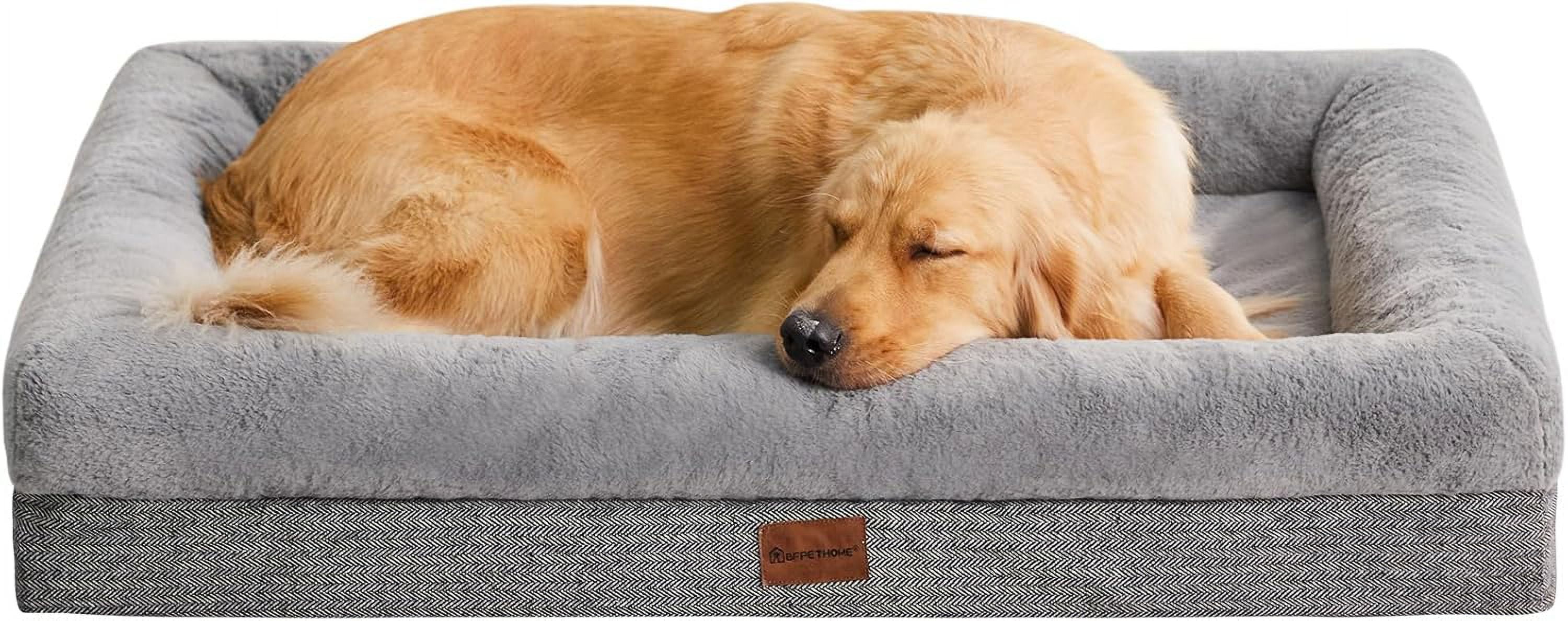 Sofa Dog Beds for Large Dogs, Washable Large Dog Bed with Bolster ...