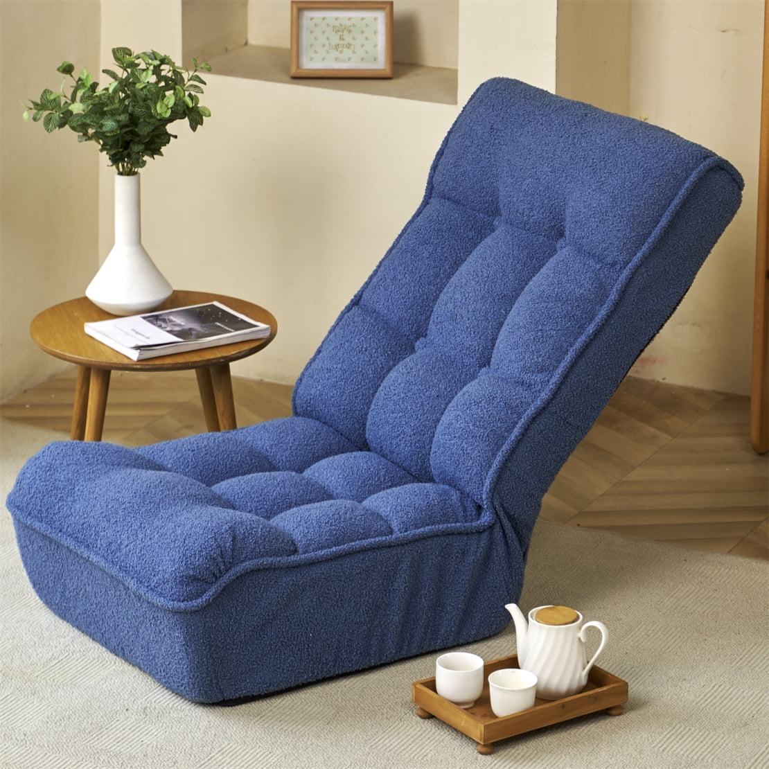 Sofa, Foldable Lazy Sofa with 4-Segment Adjustable Back, Recliner Chair ...
