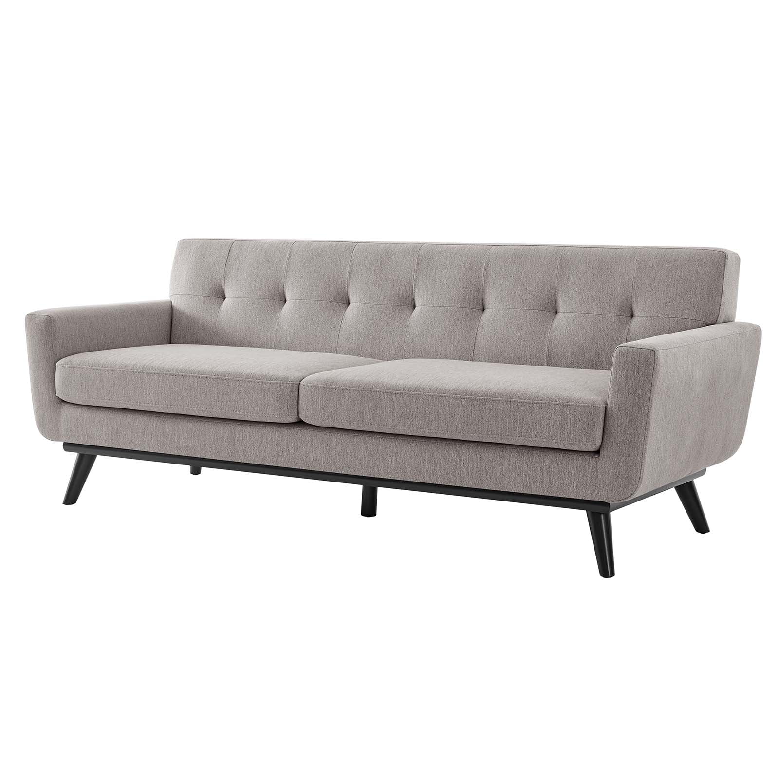 Sofa, Grey Gray, Fabric, Modern Contemporary, Mid Century Living Hotel ...