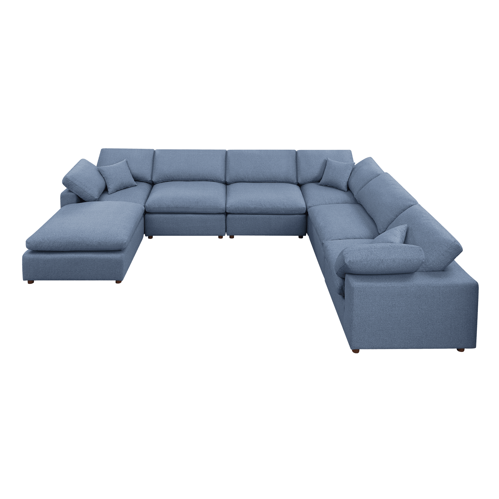 Sofa, Modern Modular Sectional Sofa Couch with Ottoman Wedge Chair and ...