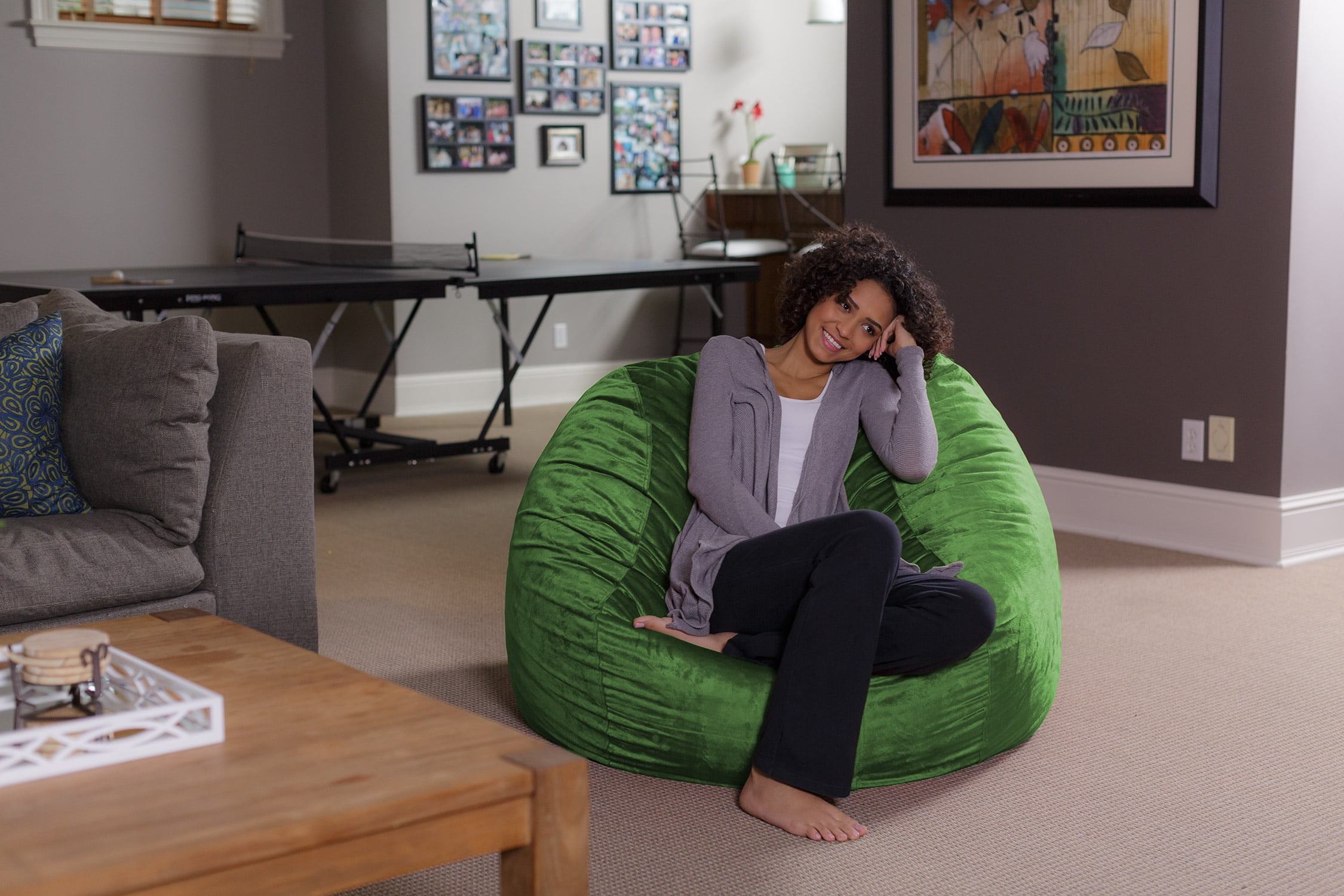 Free Shipping! Sofa Sack 4ft Bean Bag Chair, Shredded Memory Foam ...