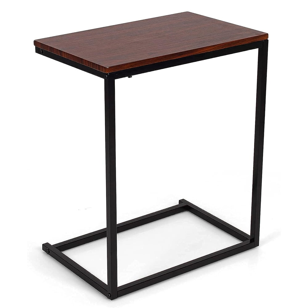 Sofa Side Table C Shape Design, Space Saving End Table for Living Room ...