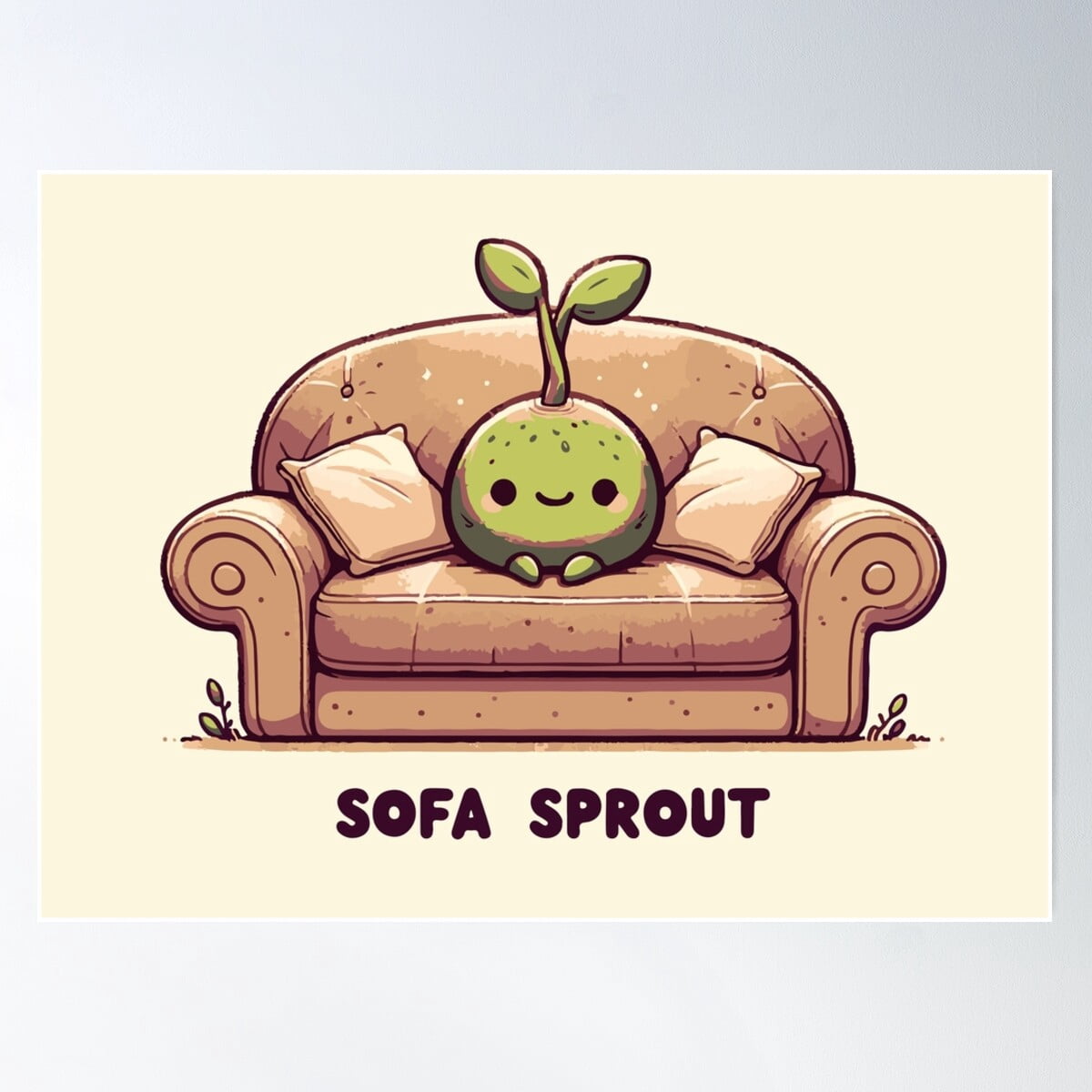 Sofa Sprout Poster Wall Art, Modern Wall Decor For Living Room Bedroom ...