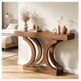 Sofa Table 43.3 Inch, Console Table Behind Couch, Modern Curved Leg ...