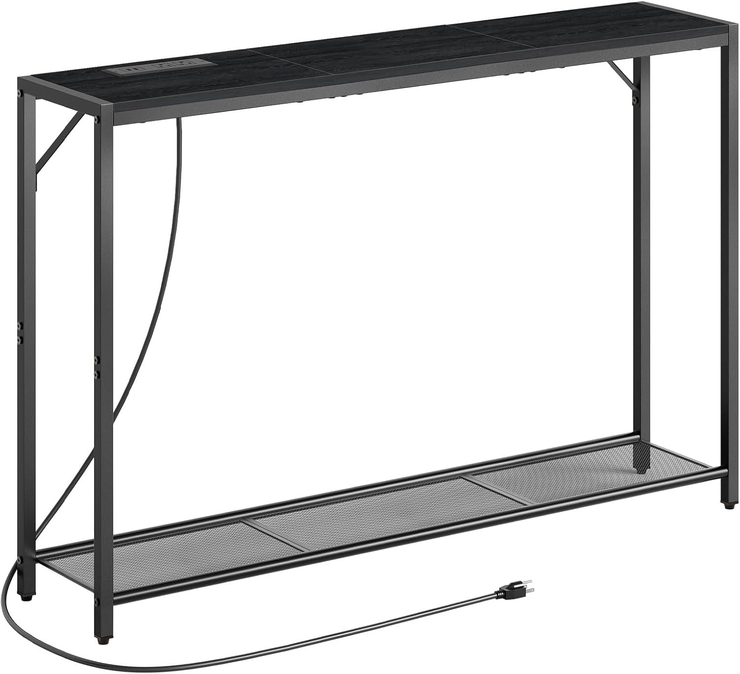 Sofa Table with Power Outlet, 43.7" Console Table with USB Ports ...