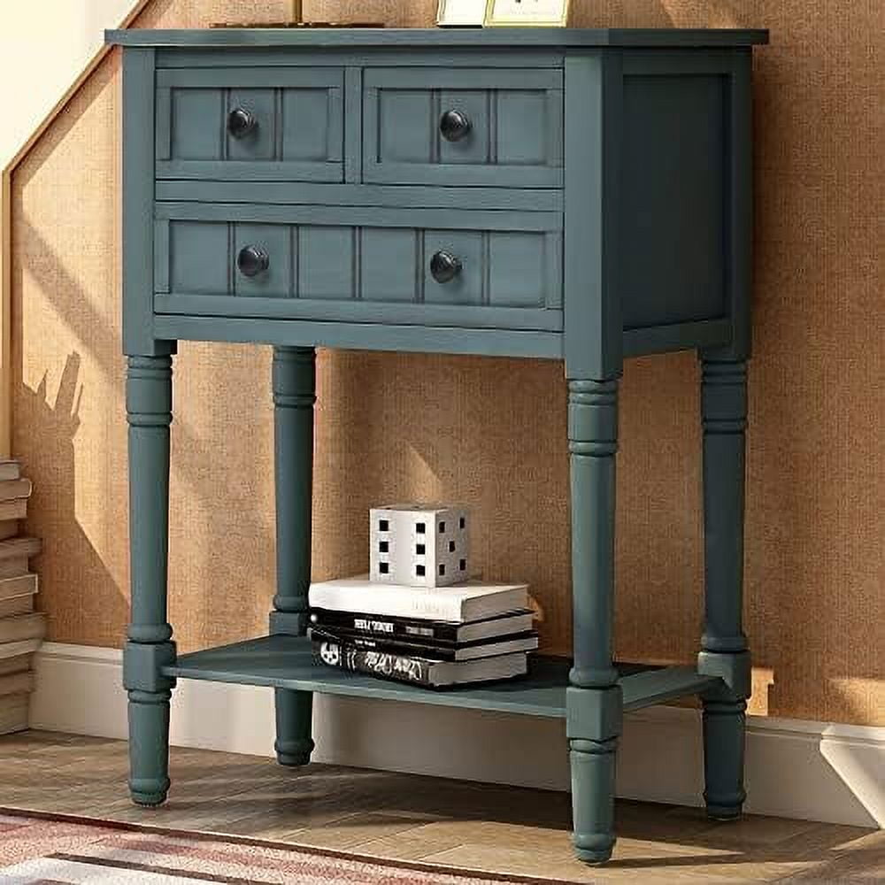 Sofa Table with Drawers Entryway Table Wood Console Table with 3 ...