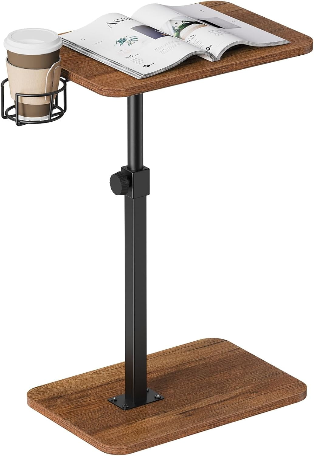 Sofa Tray Table 360°Rotatable, Sofa Arm Side Table for Eating ...