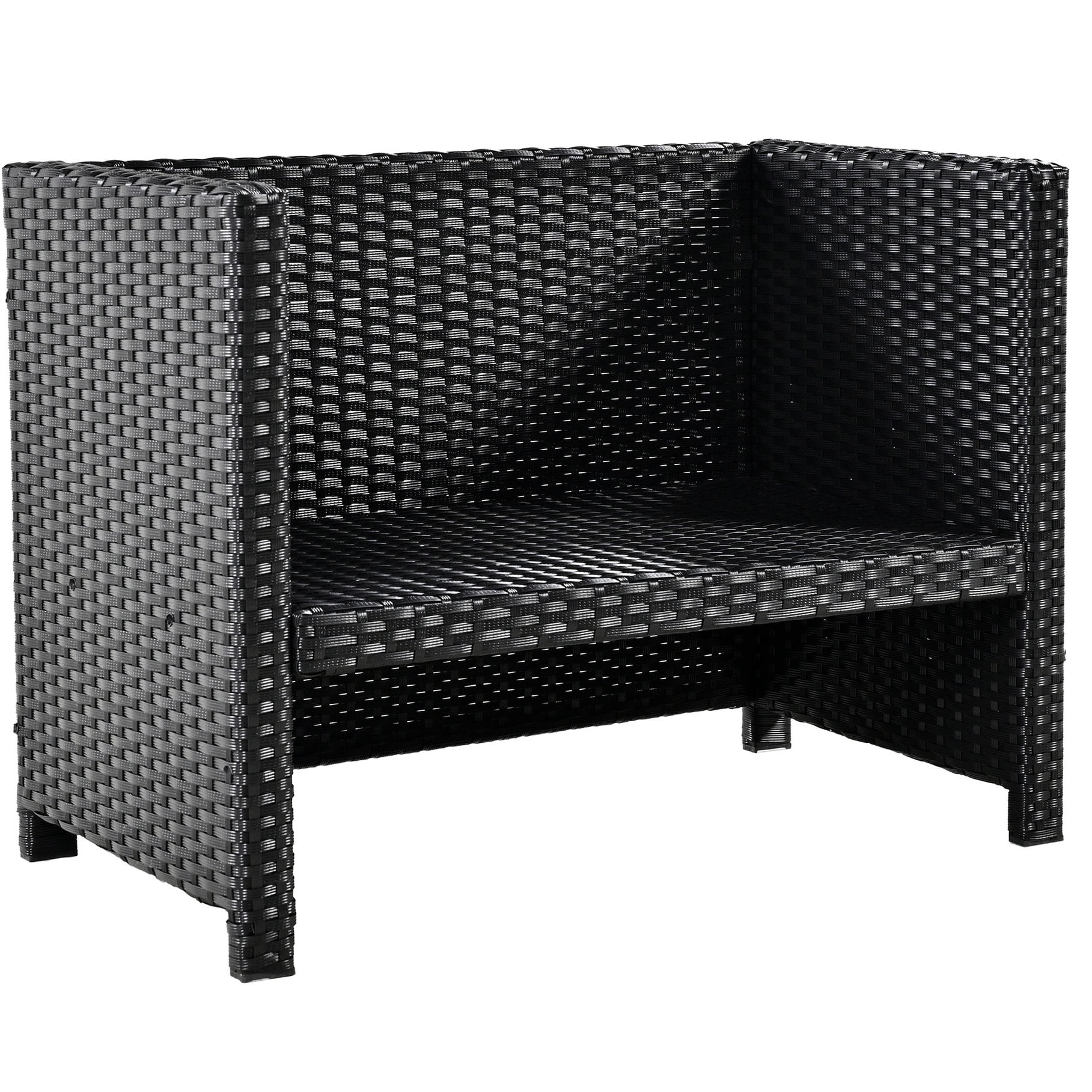 Sofa set with two types of seats and storage | Used in outdoor spa area ...