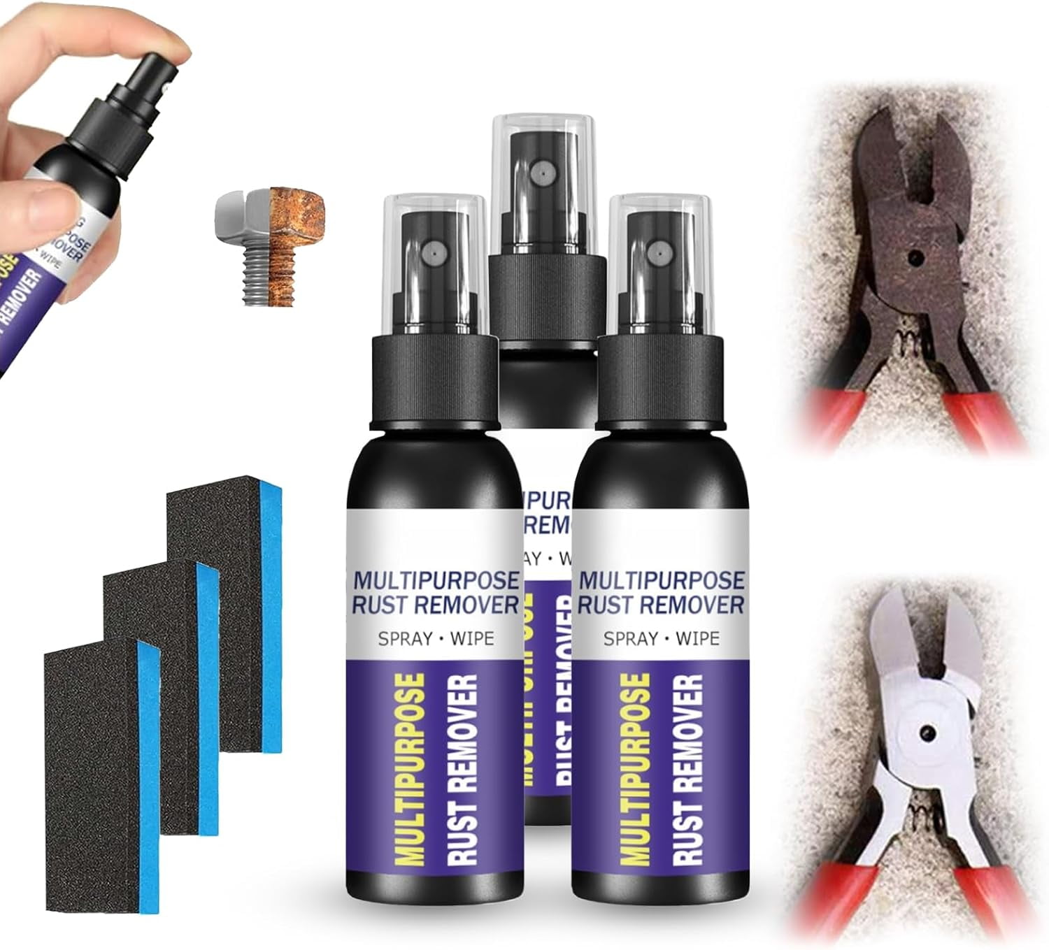 Sofenthiss Multipurpose Rust Remover Spray, Car Rust Removal Spray ...