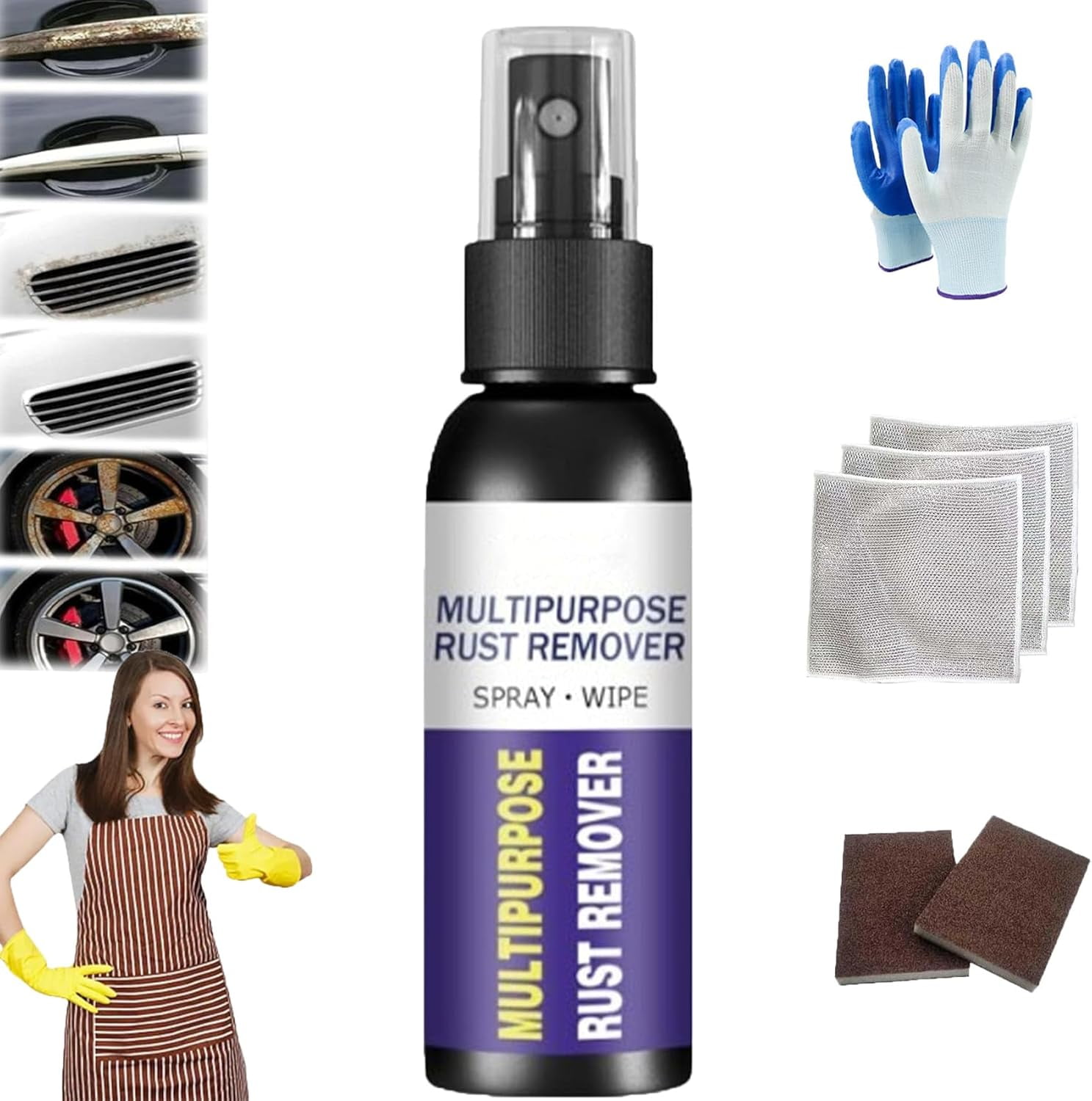 Sofenthiss Multipurpose Rust Remover Spray, Rust Remover Spray for ...