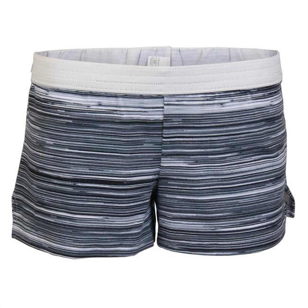 Soffe 3737VPR0SVSML Juniors Printed Low Rise Shorts, Black White Space ...
