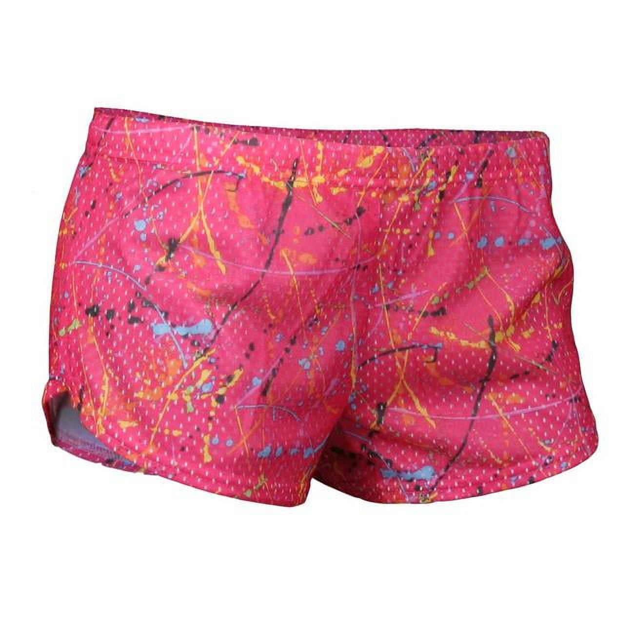 Soffe 461VPR691SML Junior Mesh Print Teeny Tiny Short, Fuchsia Splatter ...