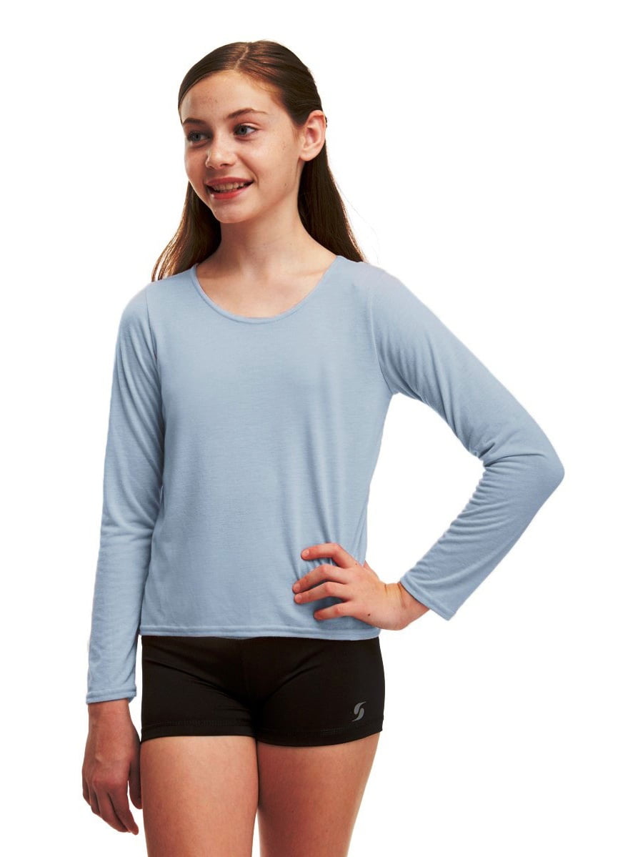Soffe Girl Dance Top Feather Heather Blue 1757G - Walmart.com